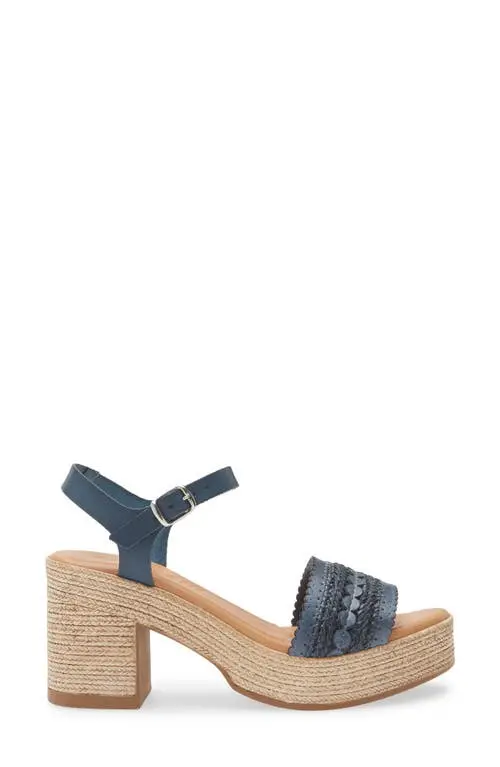 Cordani Markelle Espadrille Platform Sandal - Blue Leather
