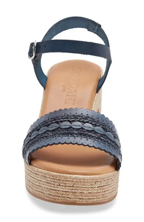 Cordani Markelle Espadrille Platform Sandal - Blue Leather