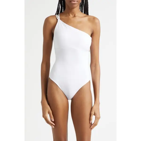 Max Mara Cappa One-shoulder One-piece Swimsuit - White