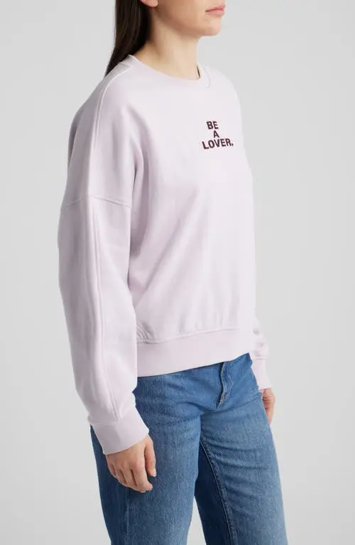 Hugo Boss Graphic Cotton Sweatshirt - Purple
