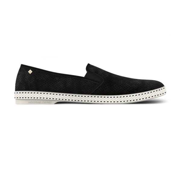 Rivieras Suede Slip-on Loafer - Black