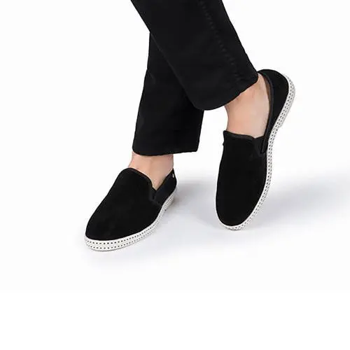 Rivieras Suede Slip-on Loafer - Black