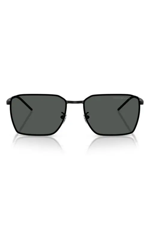 Emporio Armani 60mm Square Sunglasses - Matte Black/dark Grey