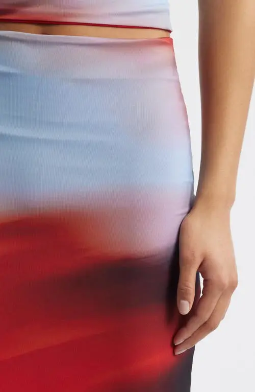 FENERS Printed Jersey Maxi Skirt - Rosella