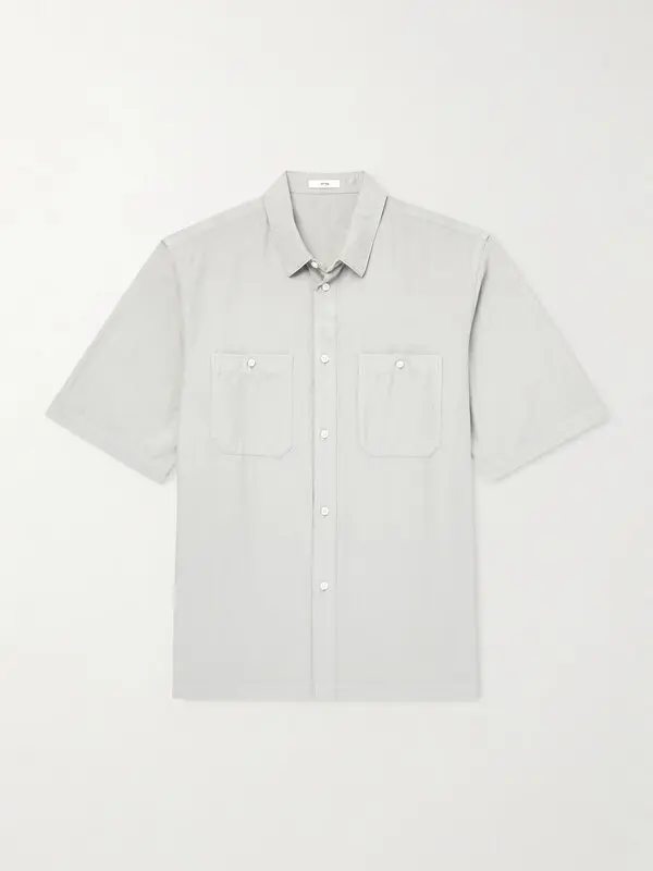 ATON Cotton And Silk-blend Shirt