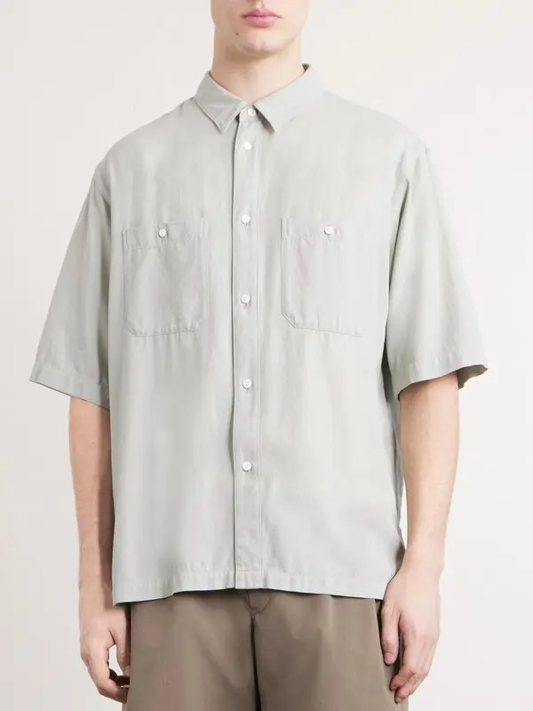 ATON Cotton And Silk-blend Shirt
