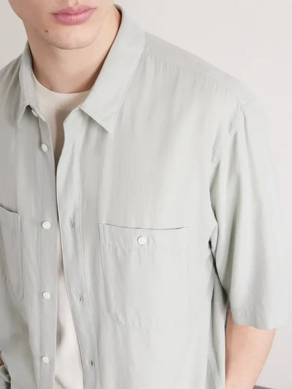 ATON Cotton And Silk-blend Shirt