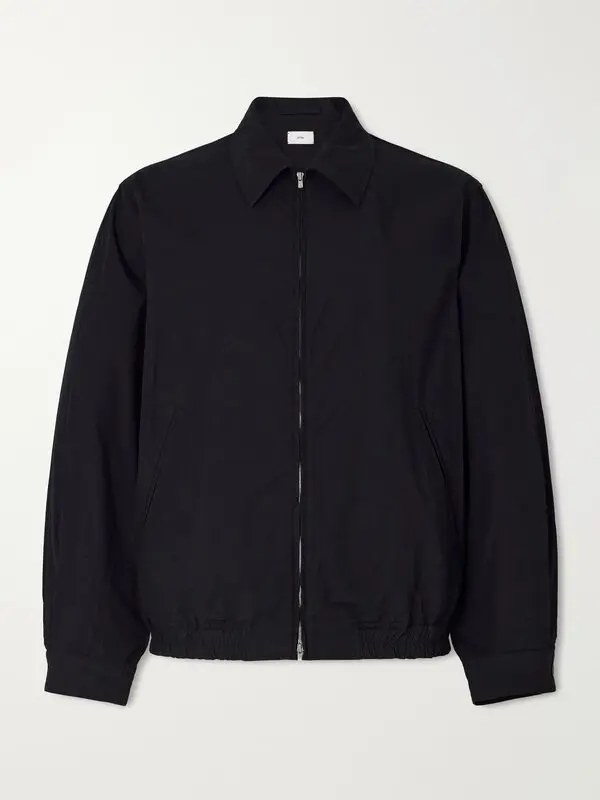 ATON Cotton-blend Gabardine Harrington Jacket