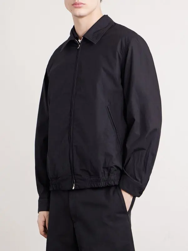 ATON Cotton-blend Gabardine Harrington Jacket