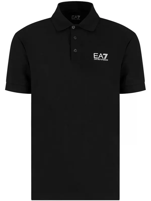 EA7 Logo-embossed Polo Shirt
