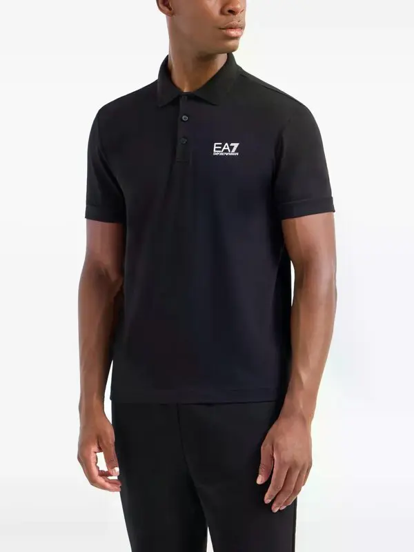 EA7 Logo-embossed Polo Shirt