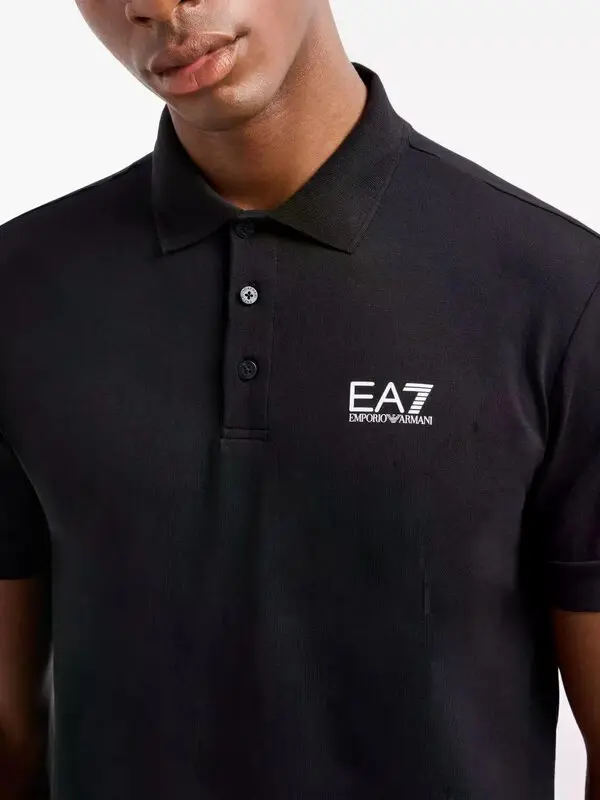 EA7 Logo-embossed Polo Shirt