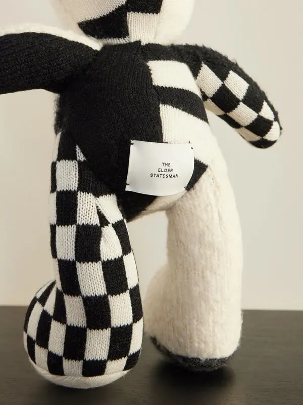 THE ELDER STATESMAN Striped Cashmere Teddy Bear