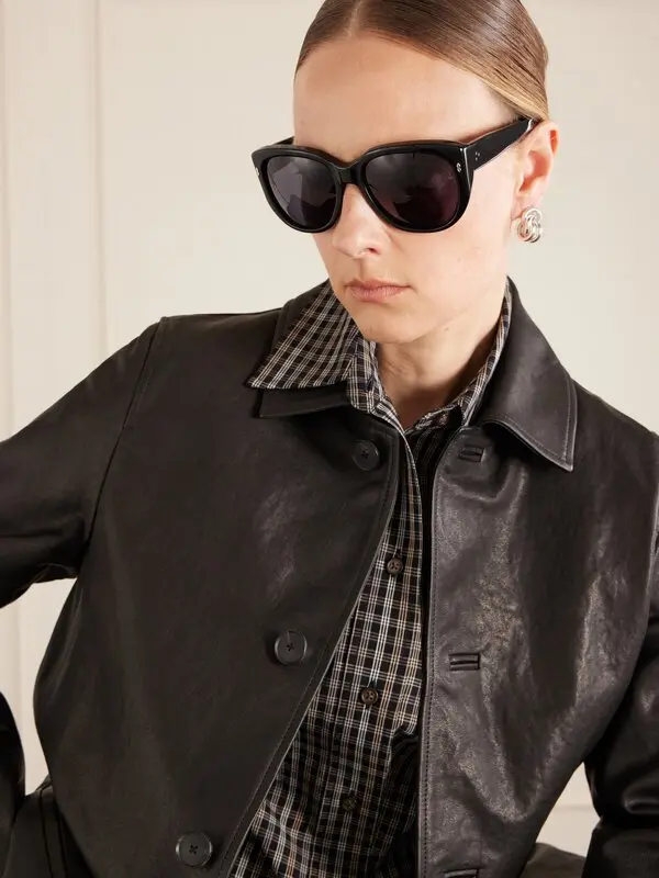 JACQUES MARIE MAGE Roxy Round-frame Sunglasses - Black