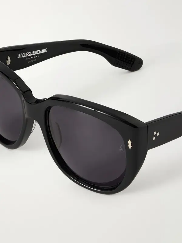 JACQUES MARIE MAGE Roxy Round-frame Sunglasses - Black