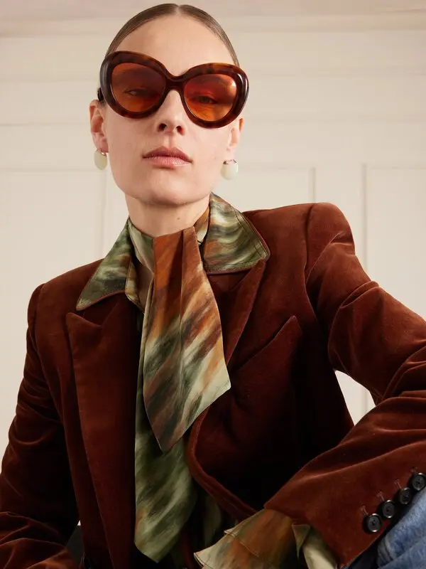 JACQUES MARIE MAGE Monarch Round-frame Sunglasses