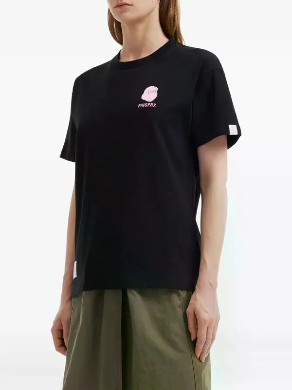 FINGERCROXX Embroidered T-shirt - Black