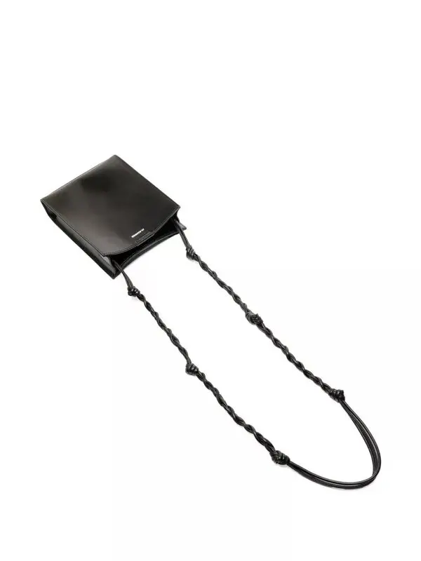 JIL SANDER 2015 Small Tangle Leather Crossbody Bag - Black