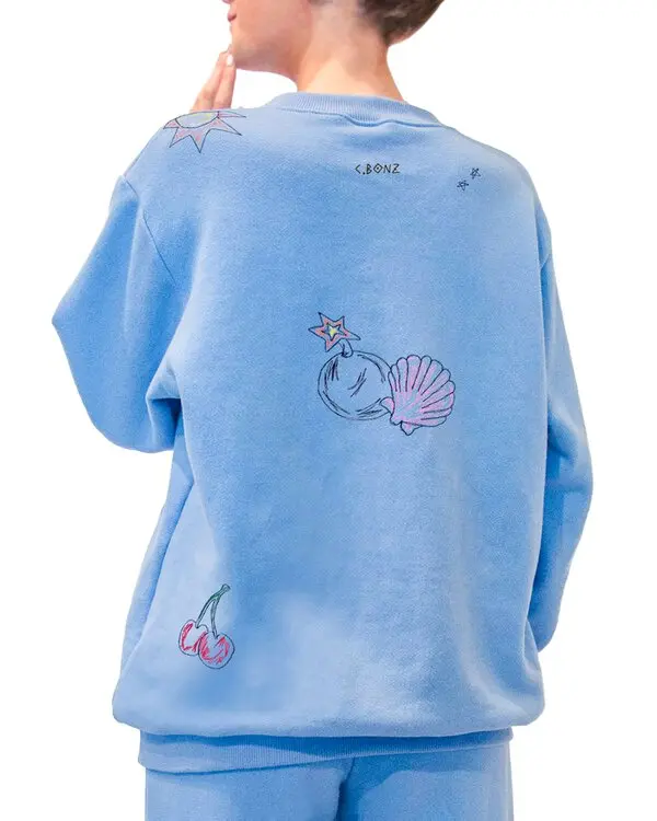 C.BONZ Scribble Doodles Oversized Pullover