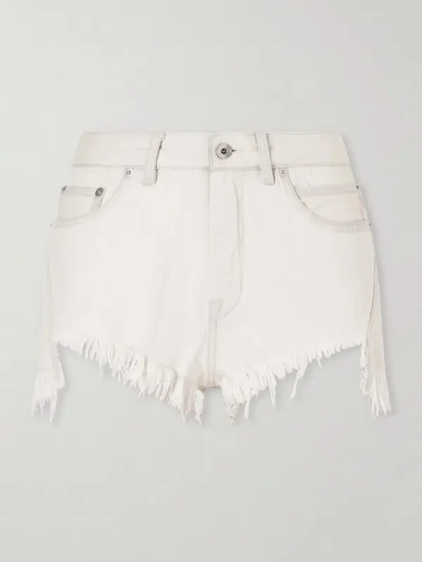 Rick Owens Frayed Denim Shorts
