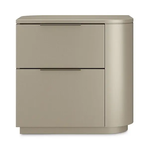 CARACOLE Oblique Right Nightstand - Silver