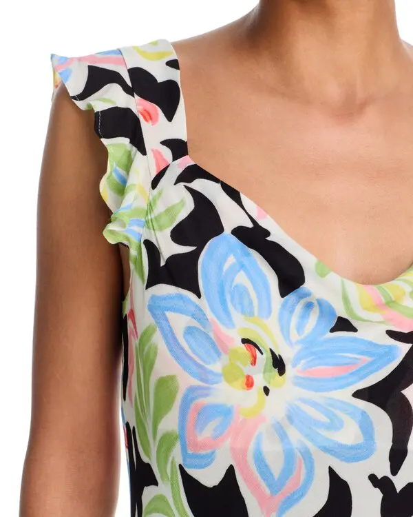 NOBODY'S CHILD Juniper Floral Ruffle Maxi Dress