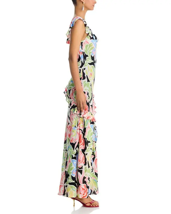 NOBODY'S CHILD Juniper Floral Ruffle Maxi Dress