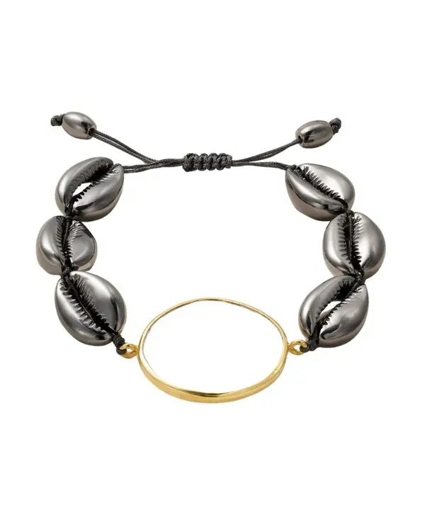Tohum Design Concha Gold-plated, Crystal And Shell Bracelet - Metallic