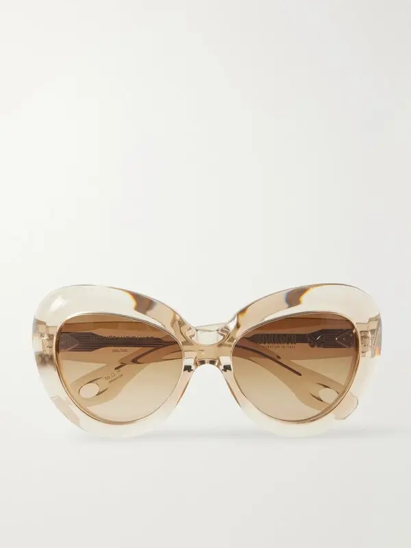 JACQUES MARIE MAGE Monarch Round-frame Sunglasses - Neutrals