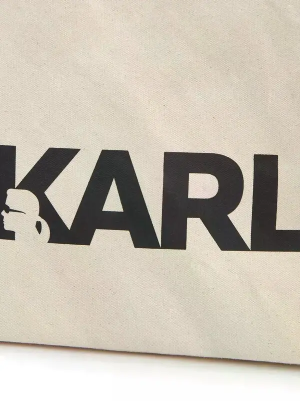 Karl Lagerfeld K/essential Oversized-logo Tote Bag - Neutrals