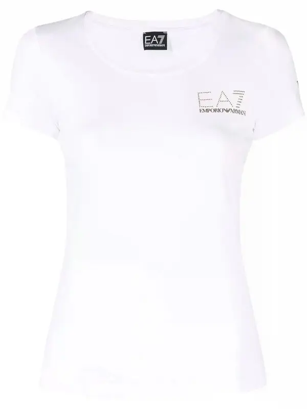 EA7 Logo-print Short-sleeved T-shirt - White