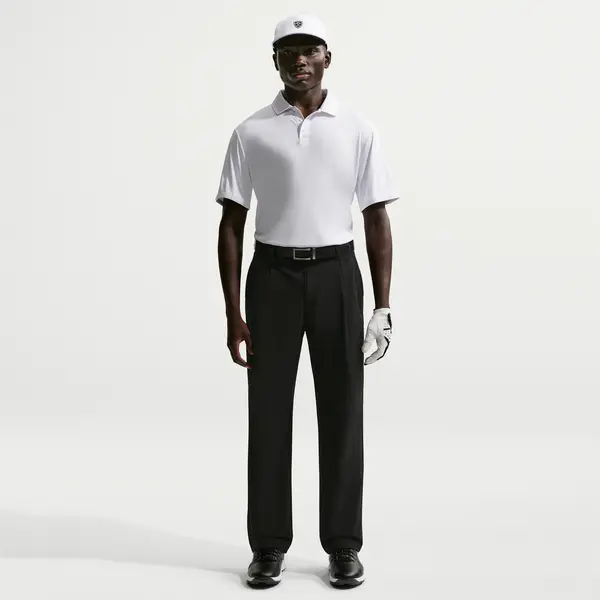 Nike Par Dri-fit Sleeve Logo Golf Polo - White