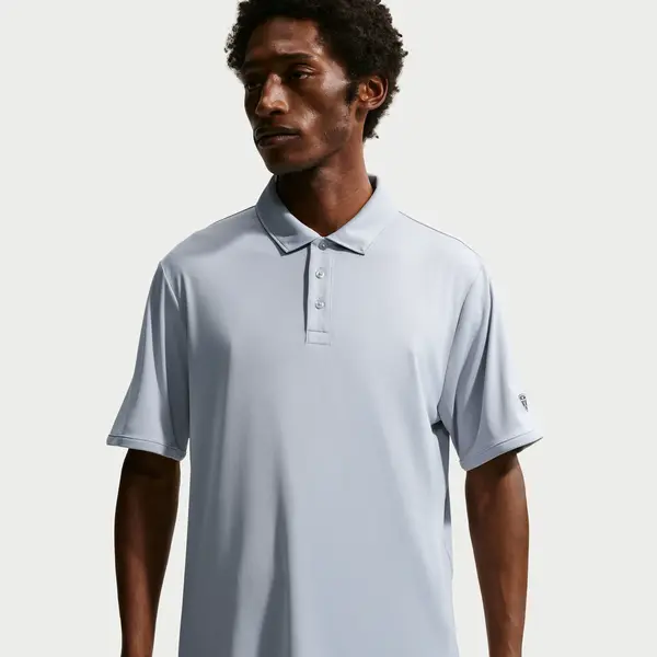 Nike Par Dri-fit Sleeve Logo Golf Polo - Grey