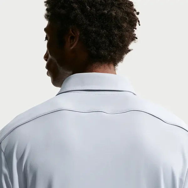 Nike Par Dri-fit Sleeve Logo Golf Polo - Grey