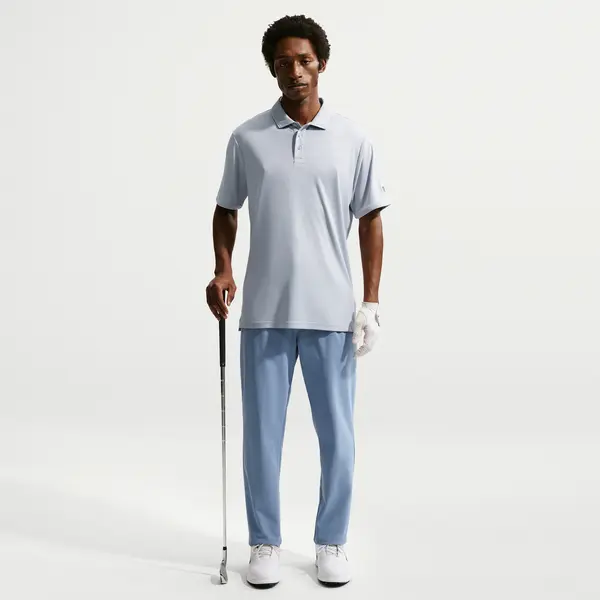 Nike Par Dri-fit Sleeve Logo Golf Polo - Grey
