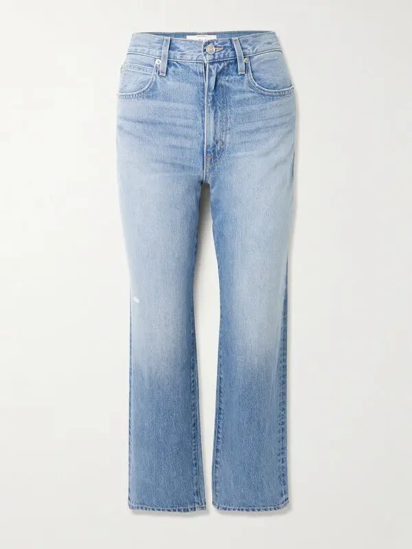 SLVRLAKE London Crop High-rise Straight-leg Jeans - Blue