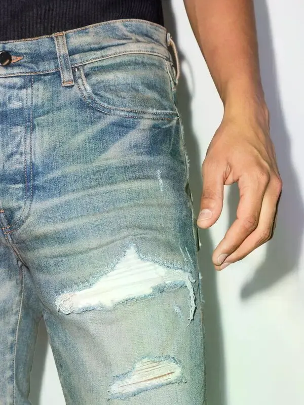 Amiri Mx1 Ultra Suede-patches Skinny Jeans