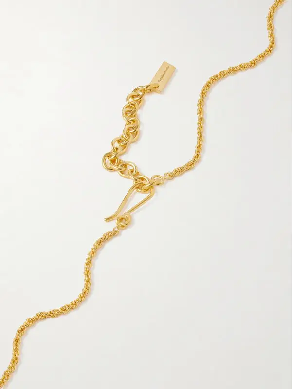 Completedworks Gold-plated And Resin Pendant Necklace - Blue