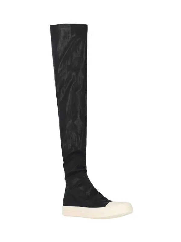 Rick Owens High Socks Sneaks Boots - Black
