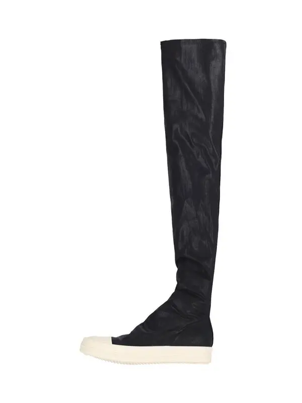 Rick Owens High Socks Sneaks Boots - Black