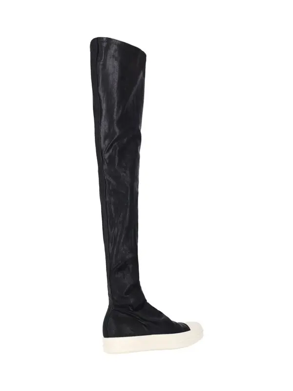 Rick Owens High Socks Sneaks Boots - Black