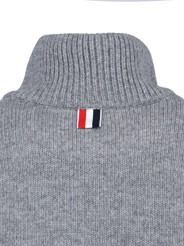 Thom Browne 4-bar Zip Sweater