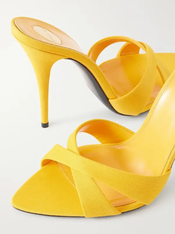 Saint Laurent Kirat 110 Cady Sandals - Yellow