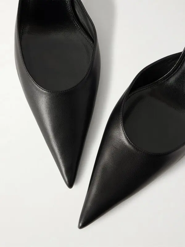Saint Laurent Misty Leather Slingback Pumps - Black