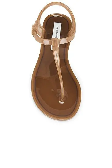 Christopher Esber Billi T-bar Flat Sandal - Sepia