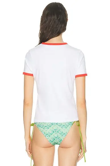 Casablanca Innocence Triangle Longline Ringer T-shirt