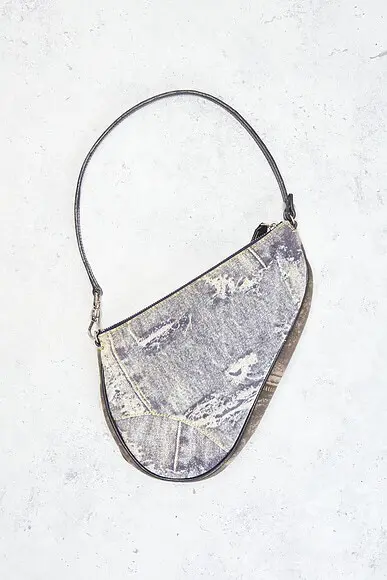 Dior Vintage Denim Saddle Bag