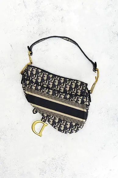 Dior Trotter Oblique Saddle Bag - Blue