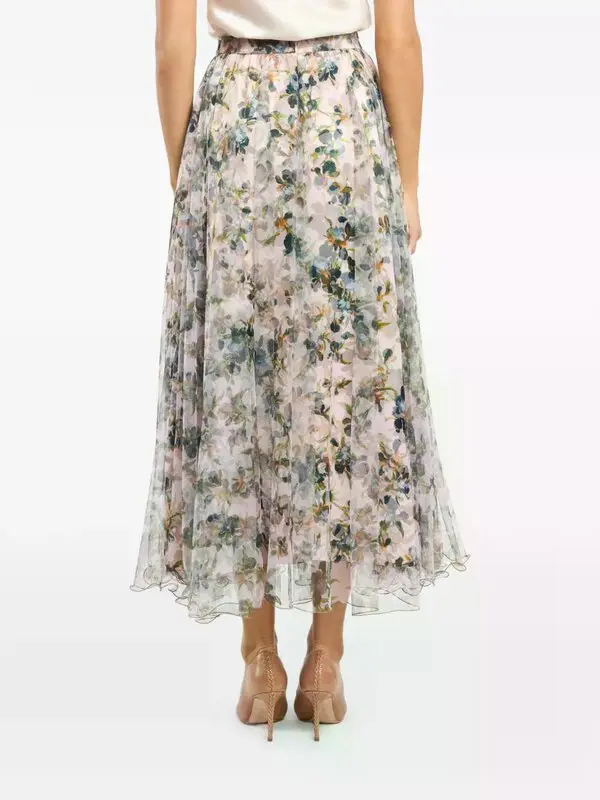 Cinq À Sept Sofia Floral Midi Skirt