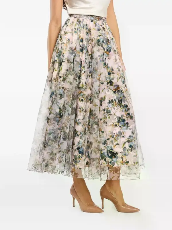 Cinq À Sept Sofia Floral Midi Skirt